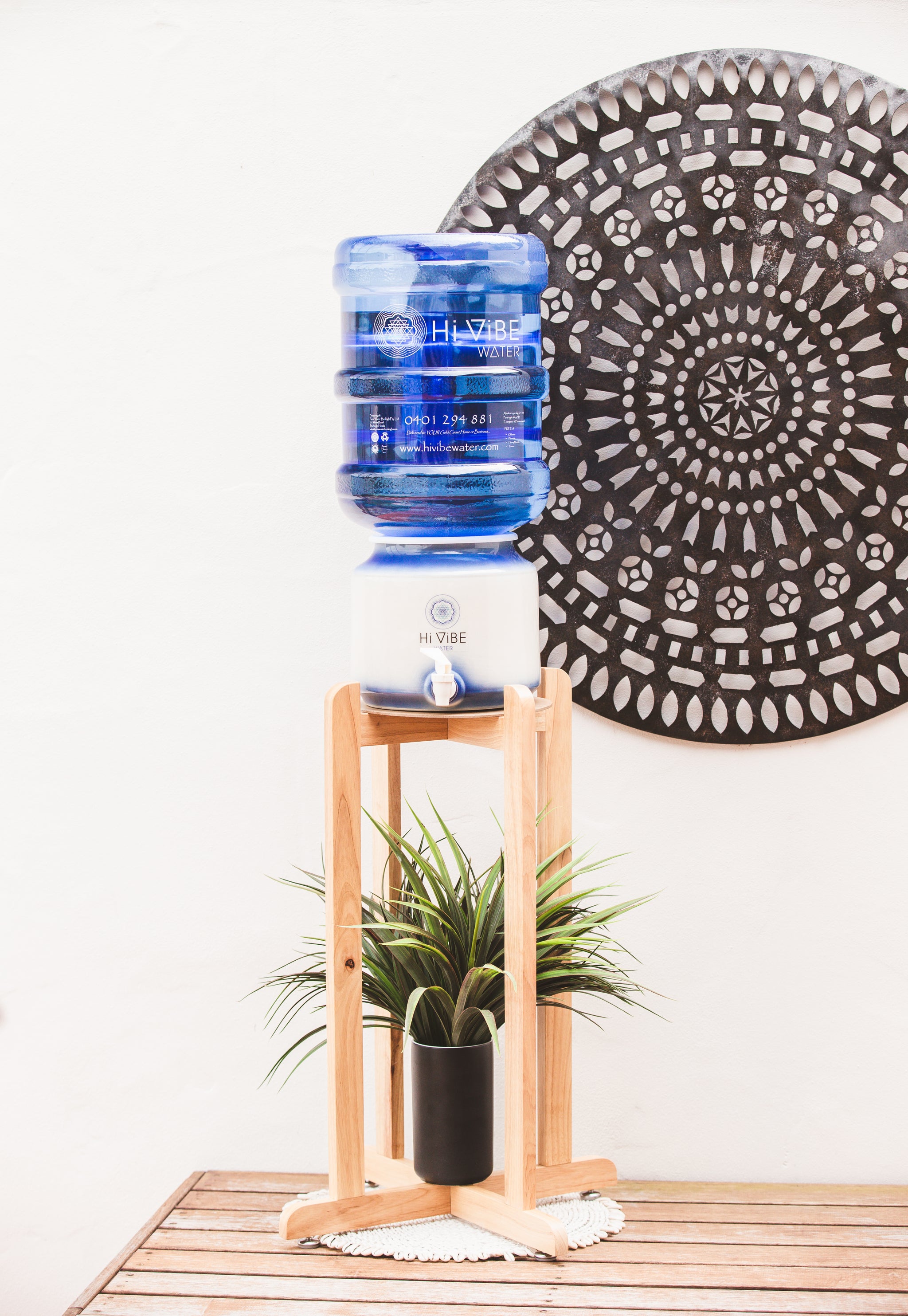 Beautiful Timber Stands for the Bottled Water in Your Home – Hi Vibe Water